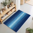 Abstract Blue Gradient Rectangle Rug 2'x3' Retro Pastoral Linen Texture ...