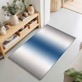 Abstract Blue Gray Color Ombre Rectangle Rug 2'x3' Minimalist Stripe ...