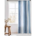 Abstract Blue Gray Stripes Sheer Curtains 108 Inch Long 1 Panel ...