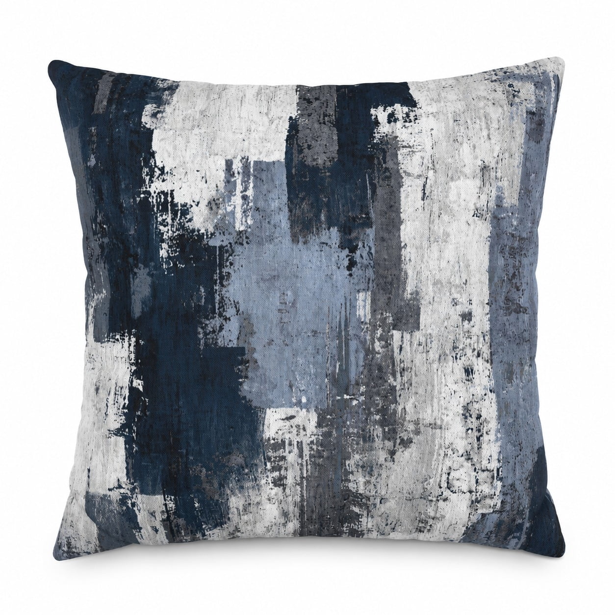 Abstract Blue Gray Throw Pillow Cover, One-Side Print Decorative Square ...