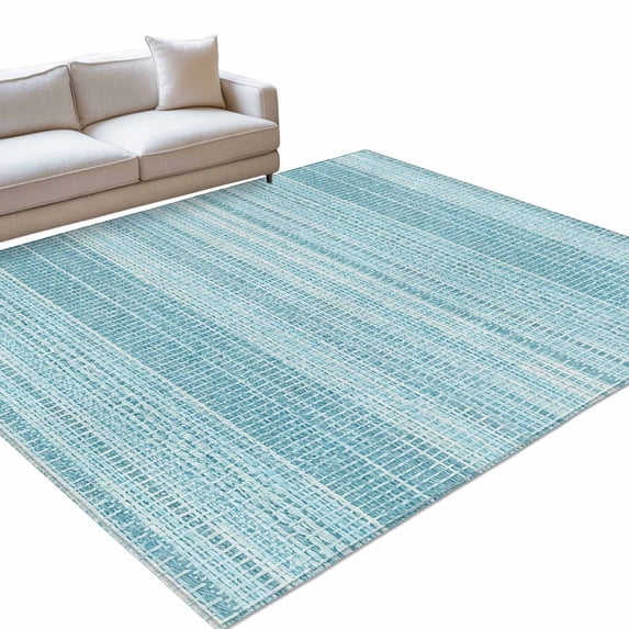 Abstract Blue Large Area Rugs 5x8ft Rustic Farmhouse Minimalist Blue ...