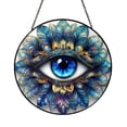 Abstract Blue Mandala Pattern Stained Glass Style Suncatcher ...