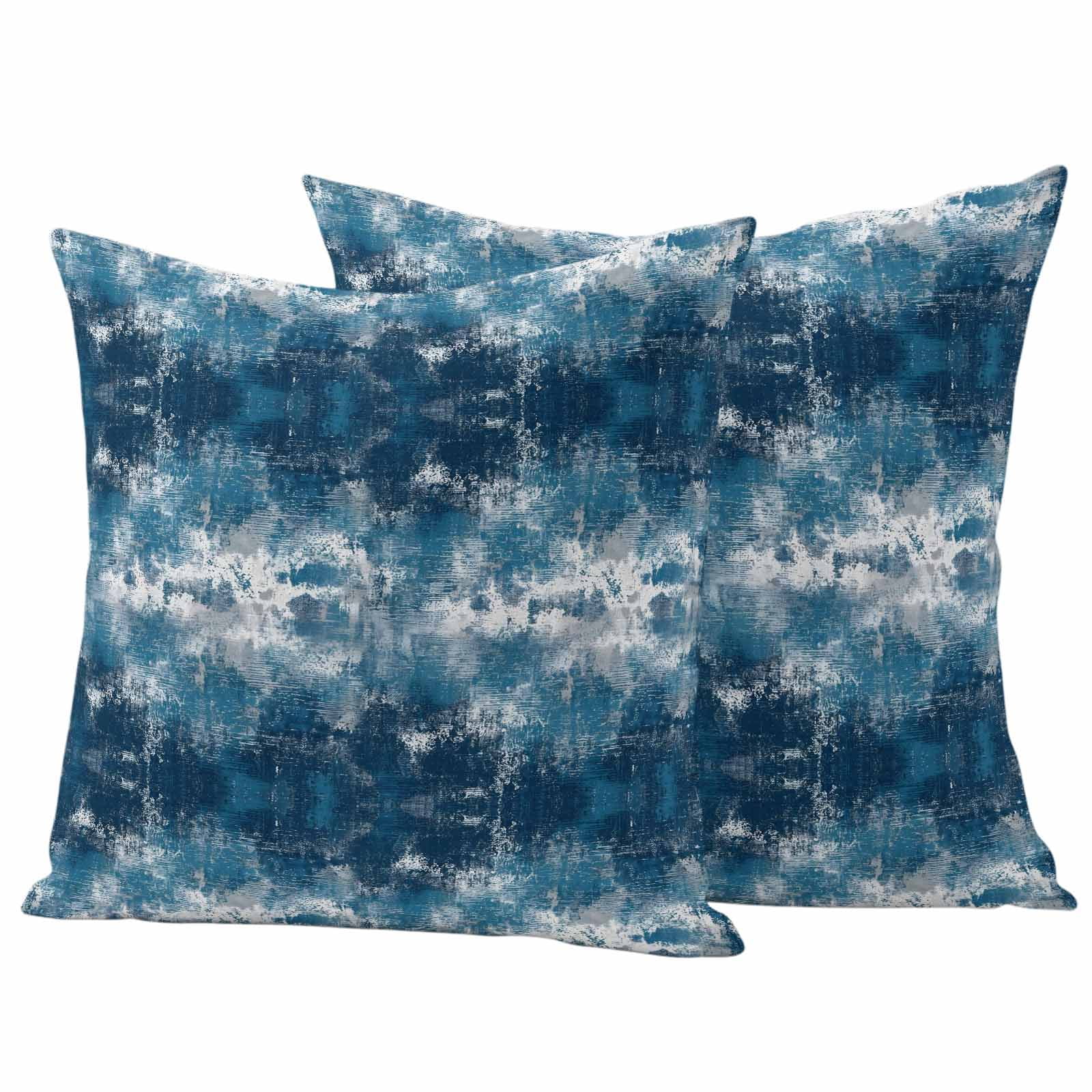 Abstract Blue Ocean Outdoor Waterproof Throw Pillow Covers Set of 2, 16 ...