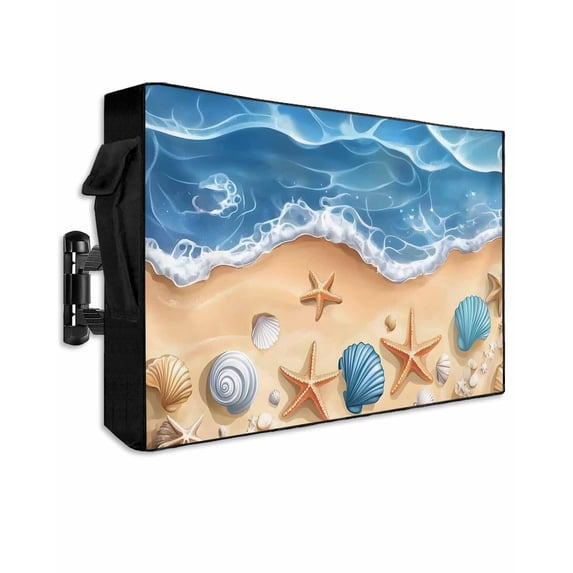 Abstract Blue Outdoor TV Cover 30 to 32 inch Beach Starfish Seashell ...
