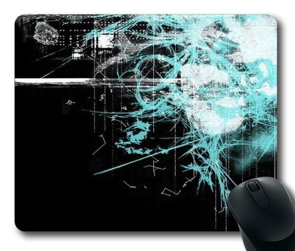 Abstract Blue Sketch Black Mouse pads Gaming Mouse Pad 9.84x7.87 inches ...