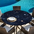 Abstract Blue Sky Round Fitted Tablecloth with Elastic Edge,Waterproof ...