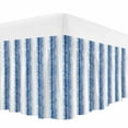 Abstract Blue Stripes Bed Skirt California King Size 18 Inch Drop ...