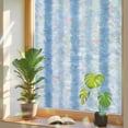 Abstract Blue Stripes Window Privacy Film, Rustic Watercolor Denim ...