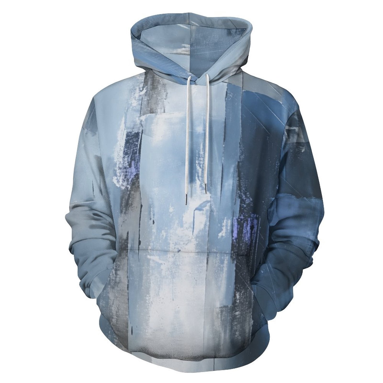 Abstract Blue Texture Art Men's Women Vintage 3D Hooded Sweatshirt ...