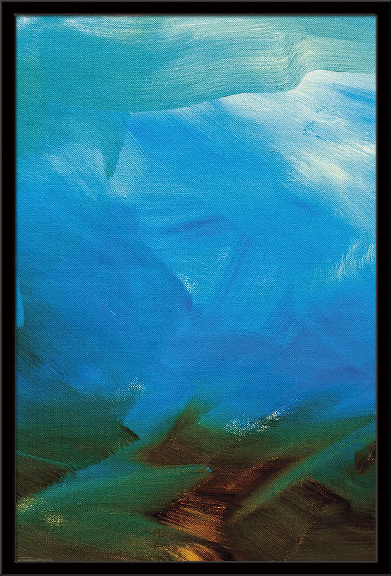 Abstract Blue Wall Poster, 22.375" x 34", Framed - Walmart.com