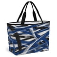 Abstract Blue Waves Beach Bag for Women, Large Breathable Mesh Beach ...
