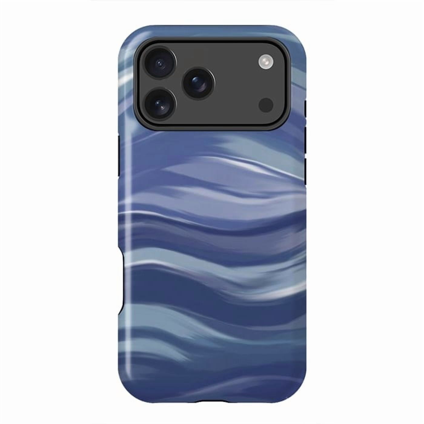 Abstract Blue Waves Ocean Modern Design Case for iPhone 17 16 15 14 13 ...