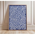 Abstract Blue and White Wall Art Print Modern Geometric Poster ...