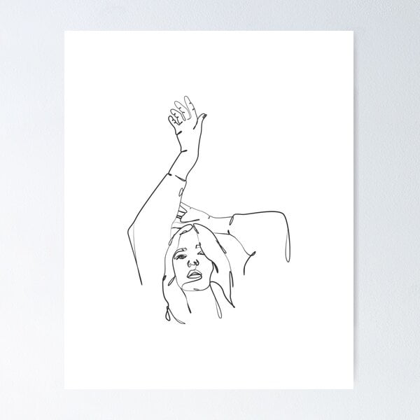 Abstract Body Line Art. Modern Continuous Line Art Art Print Poster ...