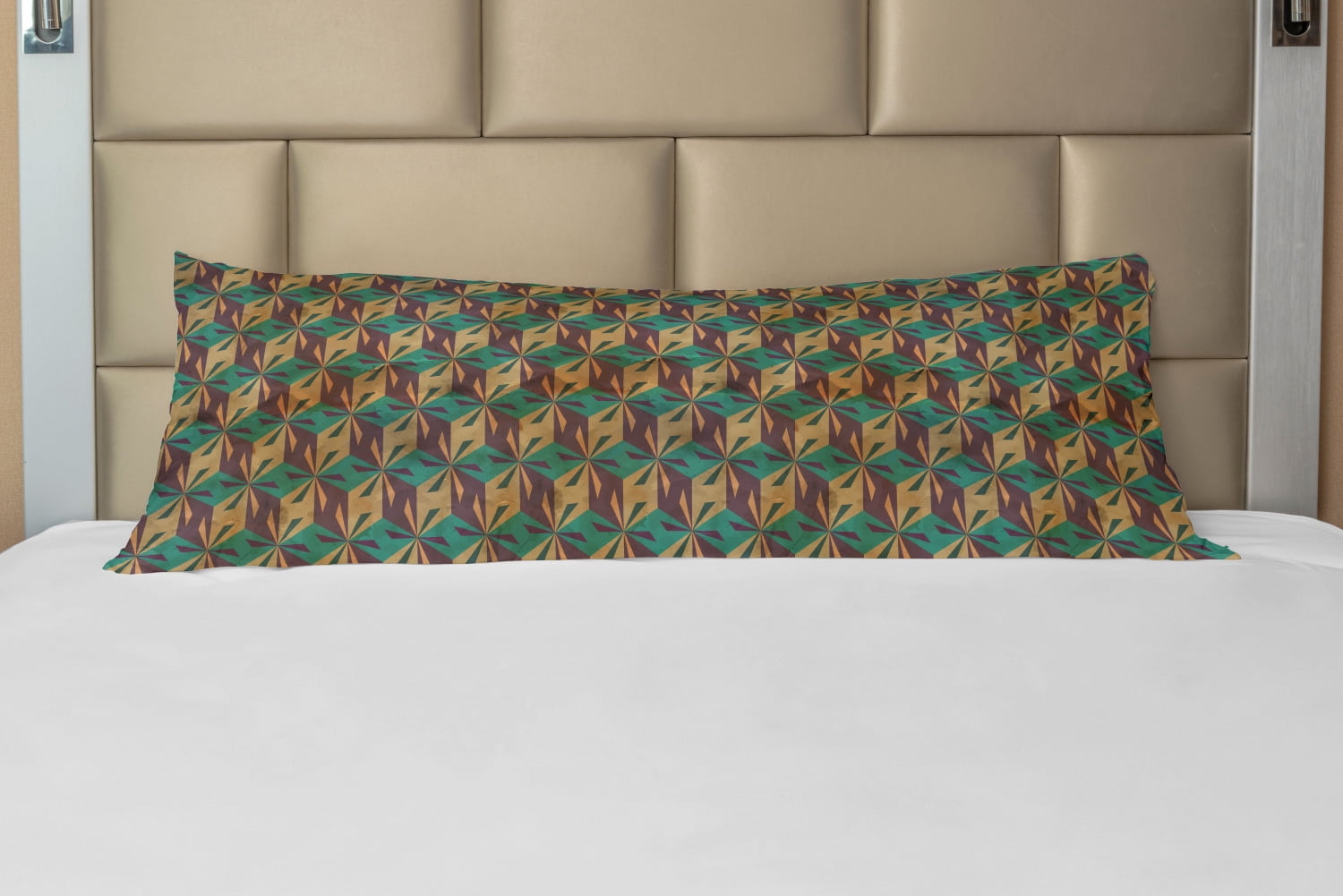 Abstract Body Pillow Case Cover with Zipper, Vintage Floor Tiling ...