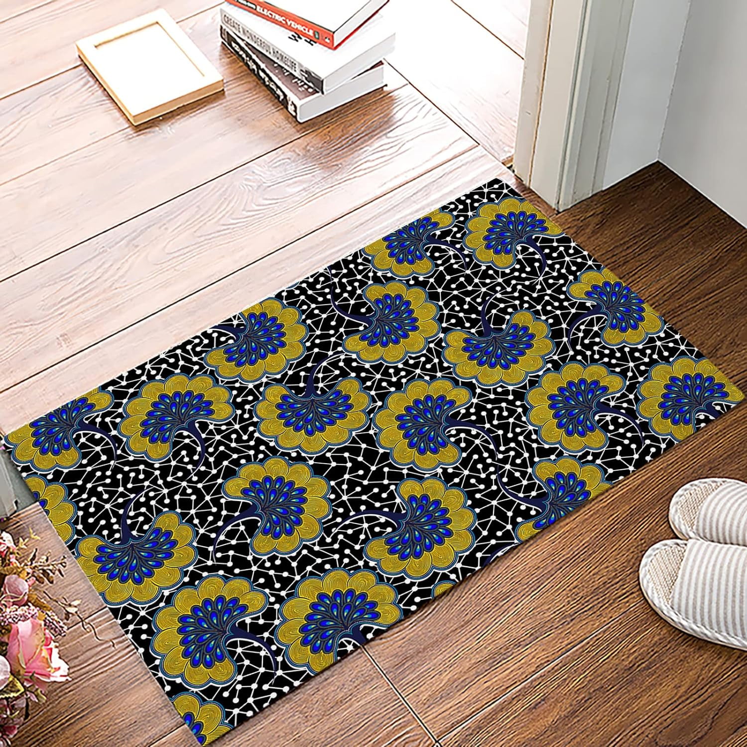 Abstract Bohemia Modern Geometric Leaves Minimalist, Bathroom Shower ...