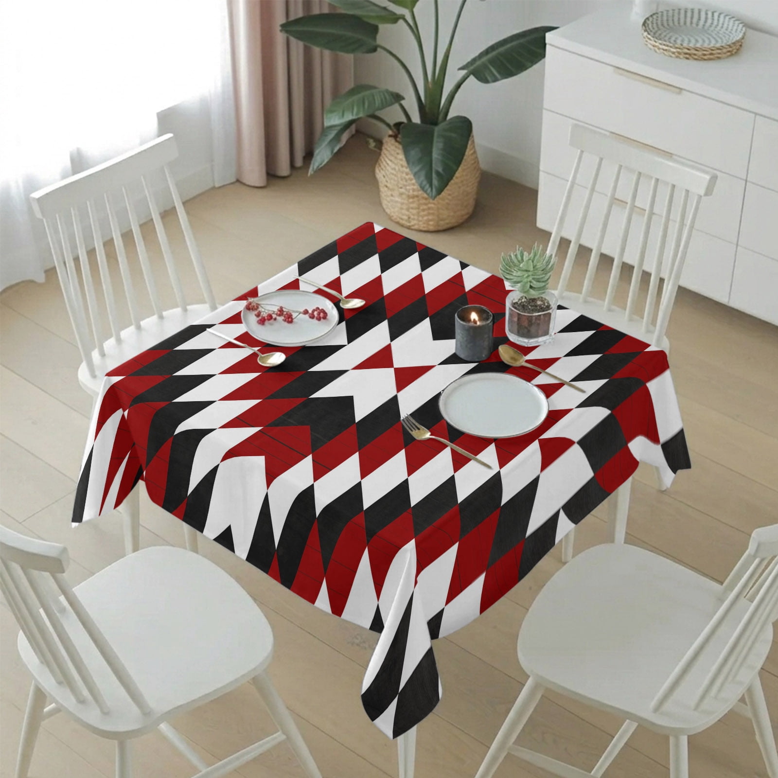 Abstract Bohemian Pattern Table Cloth 54x54in, Waterproof Square ...