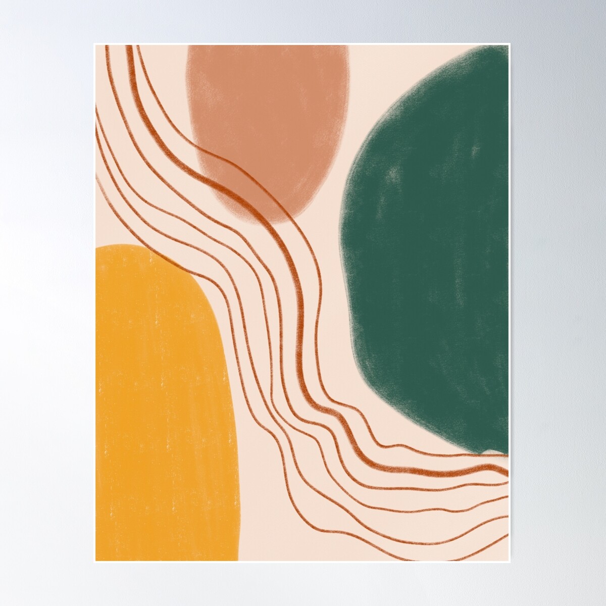 Abstract Bohemian Shapes 15 Poster Wall Art, Modern Wall Decor For ...