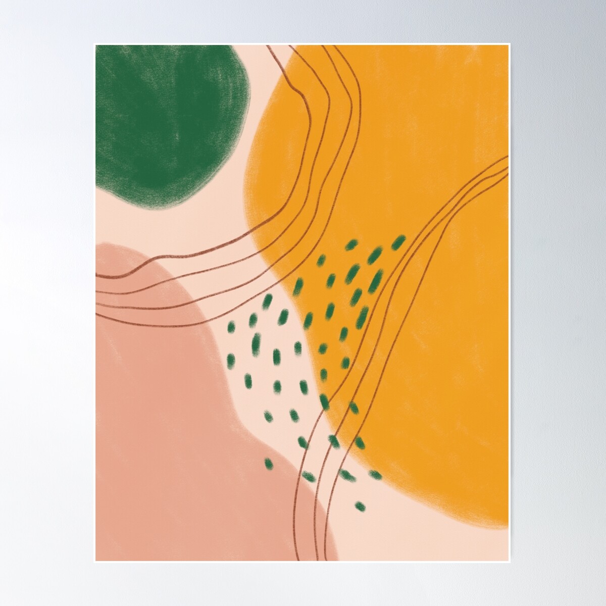 Abstract Bohemian Shapes 18 Poster Wall Art, Modern Wall Decor For ...