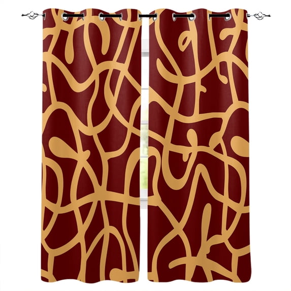 Abstract Boho Blackout Curtains for Bedroom Living Room Darkening ...