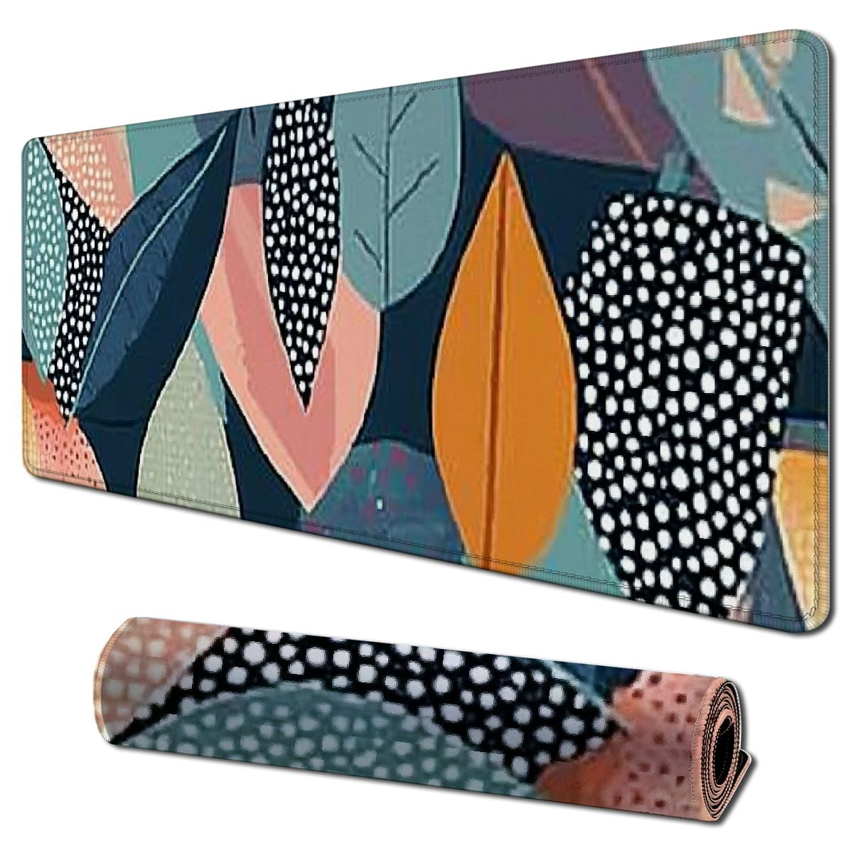 Abstract Boho Desktop Mouse Pad Large,Simple Desk Pad,Leaves Mouse Pad ...