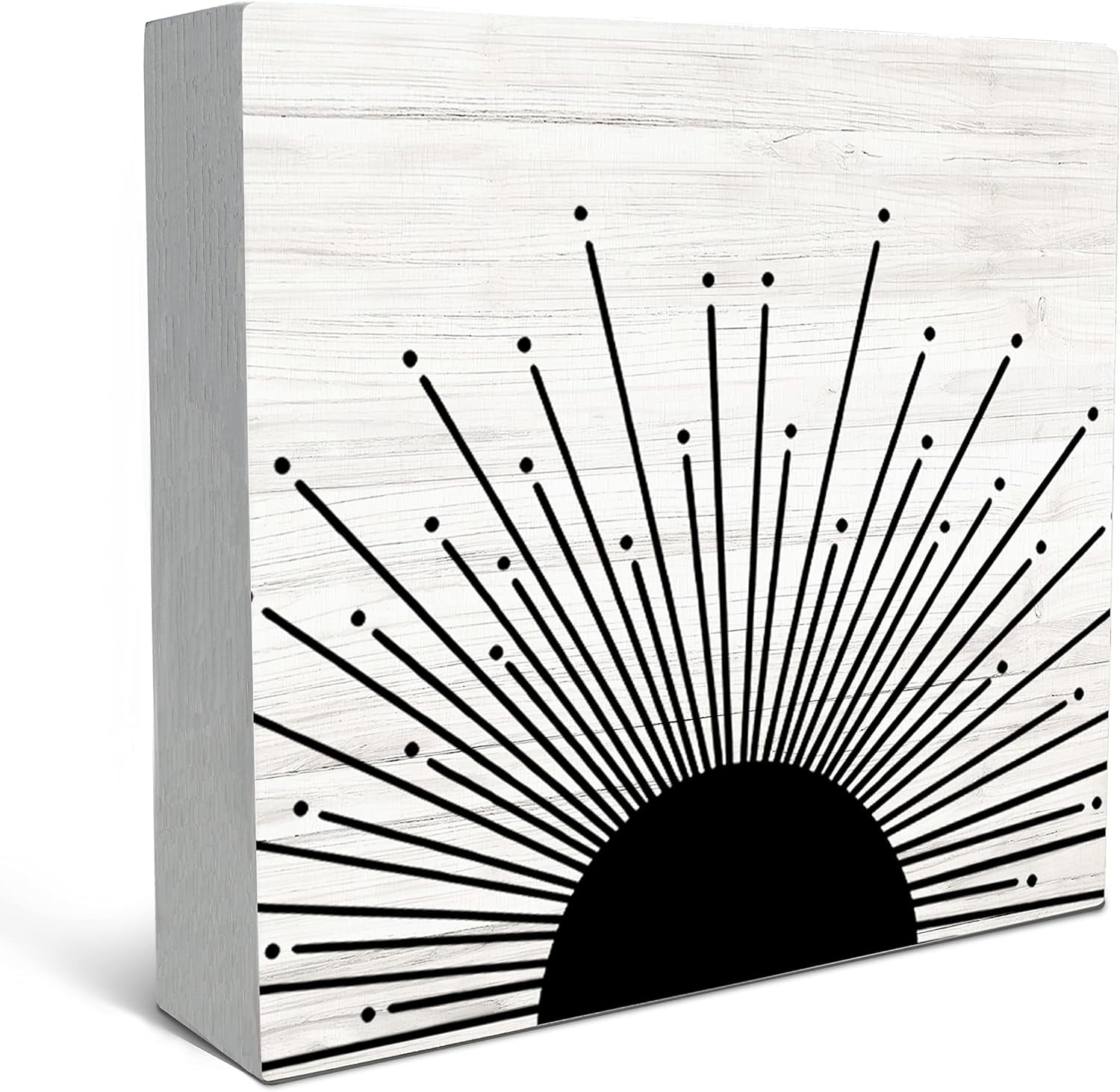 Abstract Boho Green Sun Sunrise Sunset Sunshine Sunray Rustic Wood Box ...