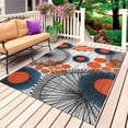 Abstract Boho Outdoor Rug for Patio/Deck/Porch, Non-Slip Large Area Rug ...