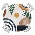 Abstract Boho Round Tablecloth for 45-54 Inch Tables,Fitted Table Cover ...
