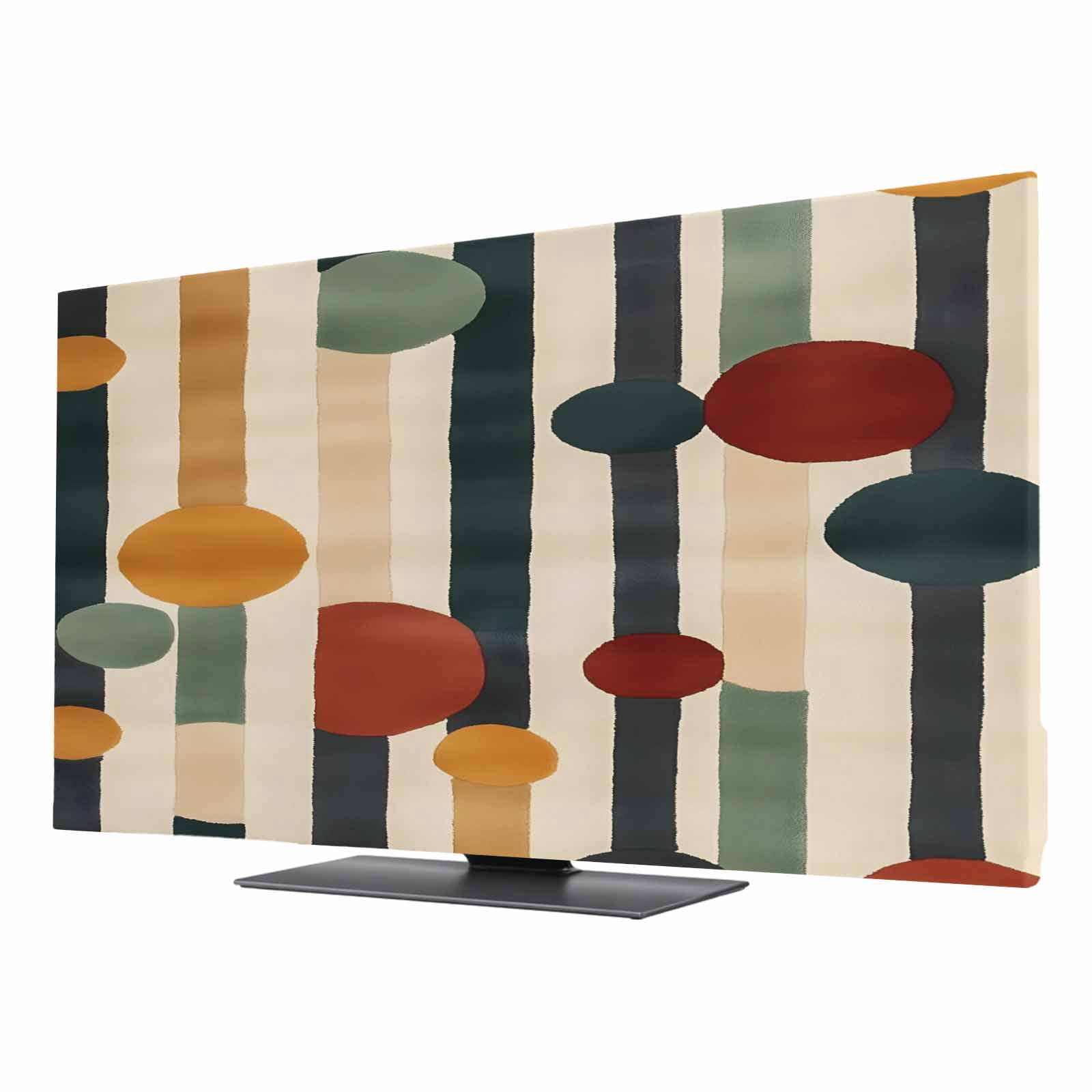 Abstract Boho TV Cover for 55 Inch Screen,Stretch Fabric Dustproof TV ...