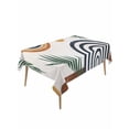 Abstract Boho Table Cloth, Bohemian Palm Leaf Geometric Leaf Circle ...