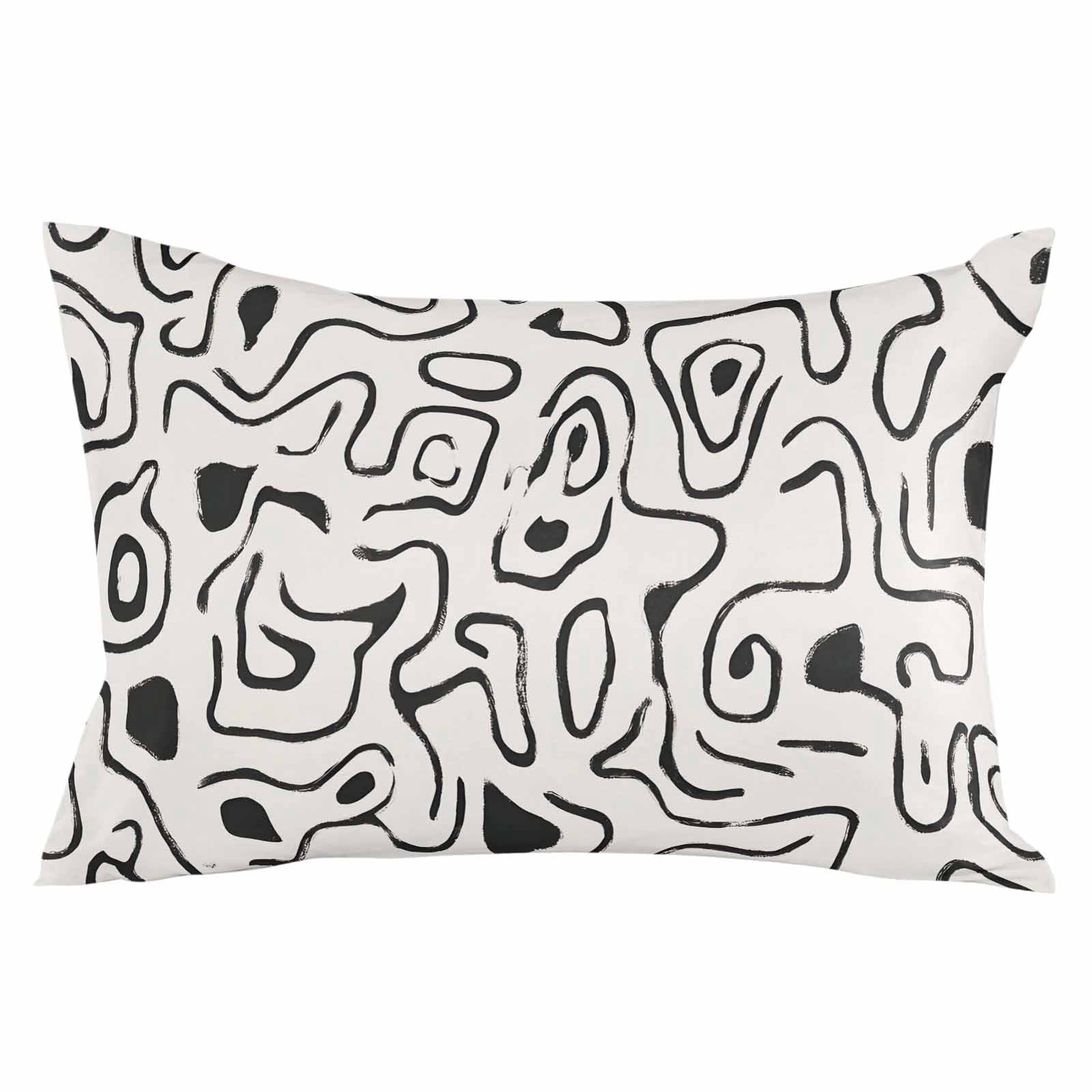 Abstract Boho Throw Pillow Cover 20 x 36 Inch Decorative Pillow Cover ...