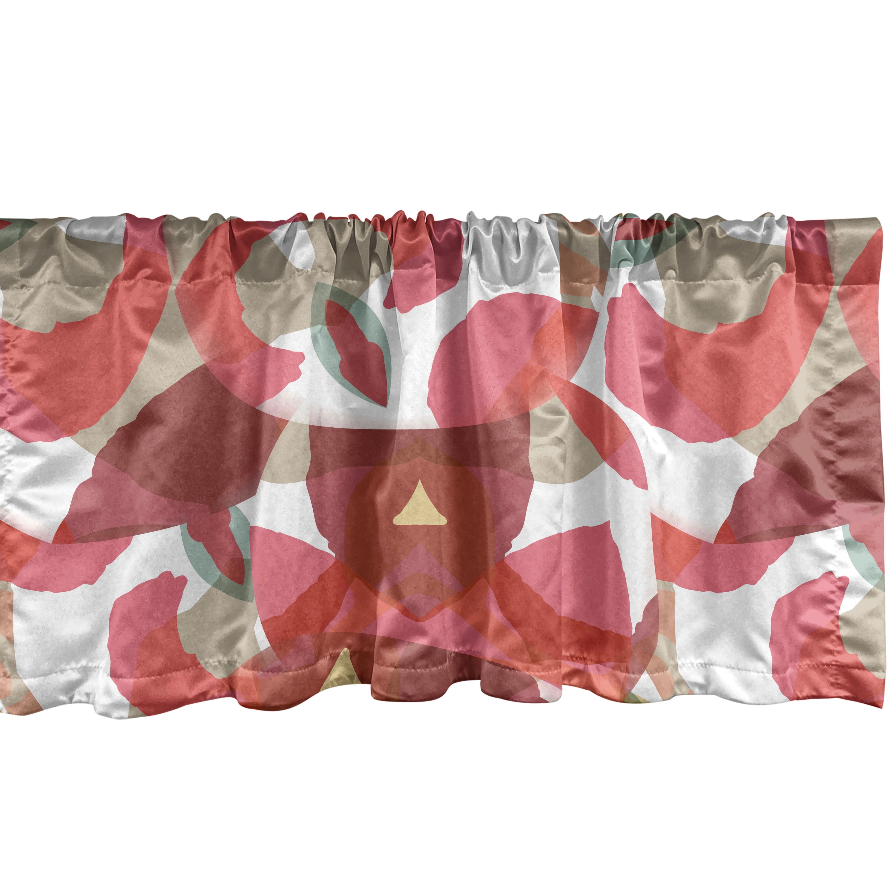 Abstract Boho Window Valance, Dreamy Geometric Motifs Psychedelic ...
