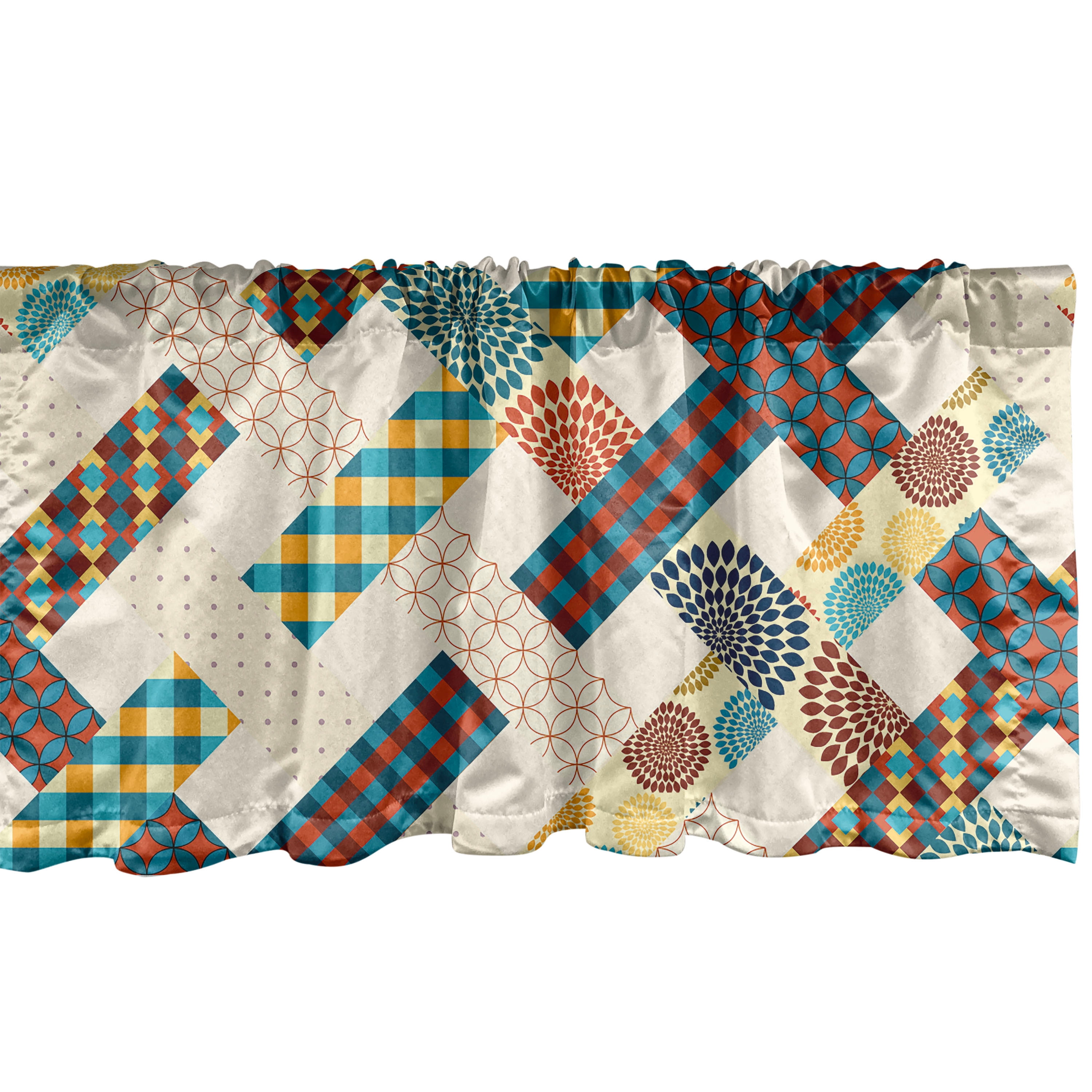 Abstract Boho Window Valance, Modern Trippy Vibes Geometric Inspired ...