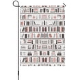 Abstract Bookshelf Garden Flags For Outdoor, Pink Gray Book Minimalist ...