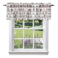 Abstract Bookshelf Valances for Windows, Pink Gray Book Minimalist Art ...