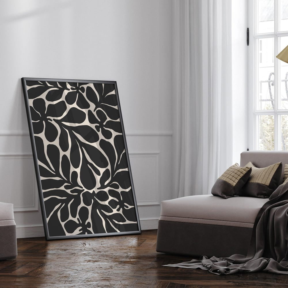 Abstract Botanical Art Print, Organic Shapes Wall Art, Modern Living ...