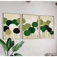 Abstract Botanical Green Neutral Floral Illustration Set 3 Unframed ...