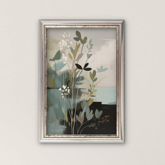 Abstract Botanical, Neutral Tone Art Home Decor #1621, Unframed Canvas ...