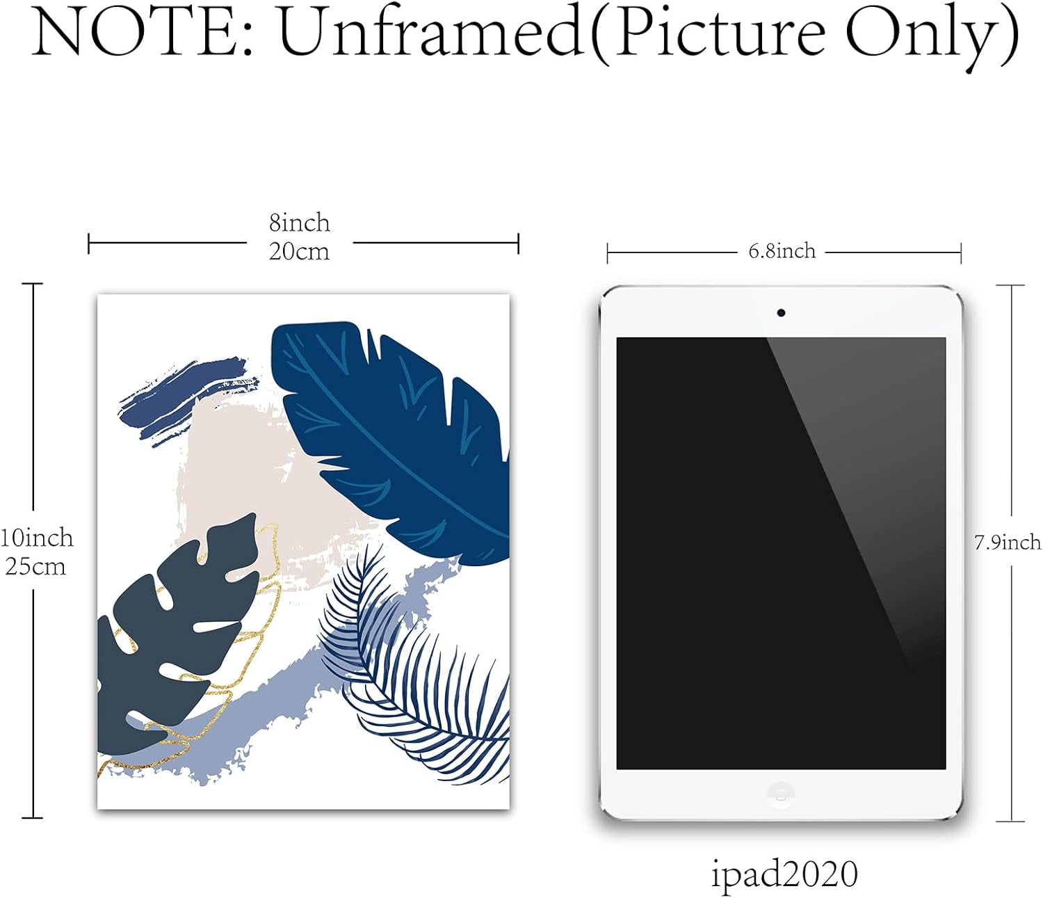 Abstract Botanical Prints Wall Art Tropical Plants Canvas Art Print ...