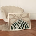Abstract Botanical Vase Neutral Minimalist Green Striped Modern Decor ...