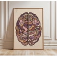 Abstract Brain Poster Mid Century Modern Psychedelic Mind Art - Walmart.com