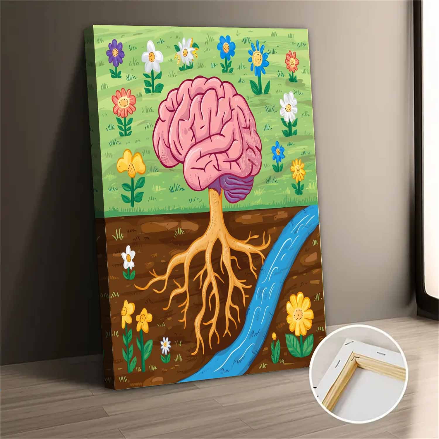 Abstract Brain Roots Canvas Wall Art Decor For Bedroom Living Room ...