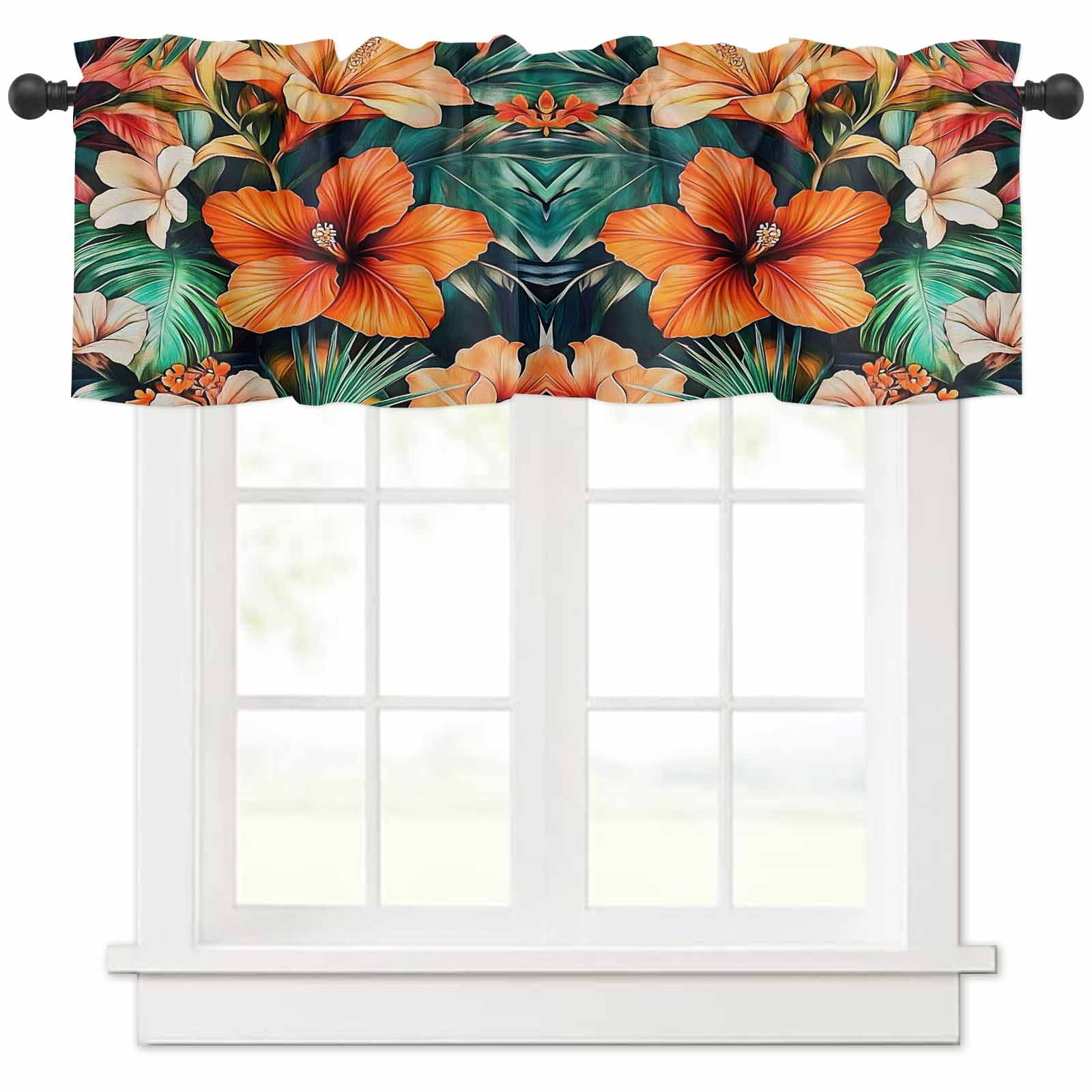 Abstract Branch Valances for Windows Farmhouse Kitchen Curtains ...