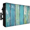 Abstract Broad Outdoor TV Cover 70 to 75 inch Vintage Blue Wood Grain ...