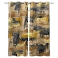 Abstract Brown Blackout Curtains for Bedroom Living Room Darkening ...