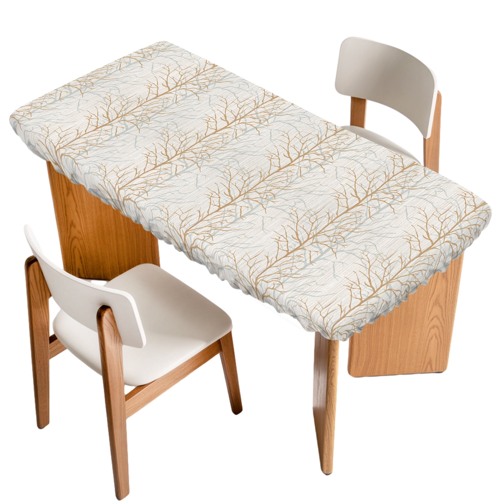 Abstract Brown Fitted Rectangle Tablecloth 24" x 36" Tree Branch ...