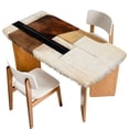 Abstract Brown Fitted Rectangle Tablecloth 32" x 72" Geometric Color ...
