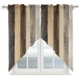 Abstract Brown Gray Stripes Swag Curtain Valance for Window 2 Panels ...