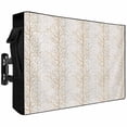 Abstract Brown Outdoor TV Cover 52 to 55 inch Tree Branch Pattern ...