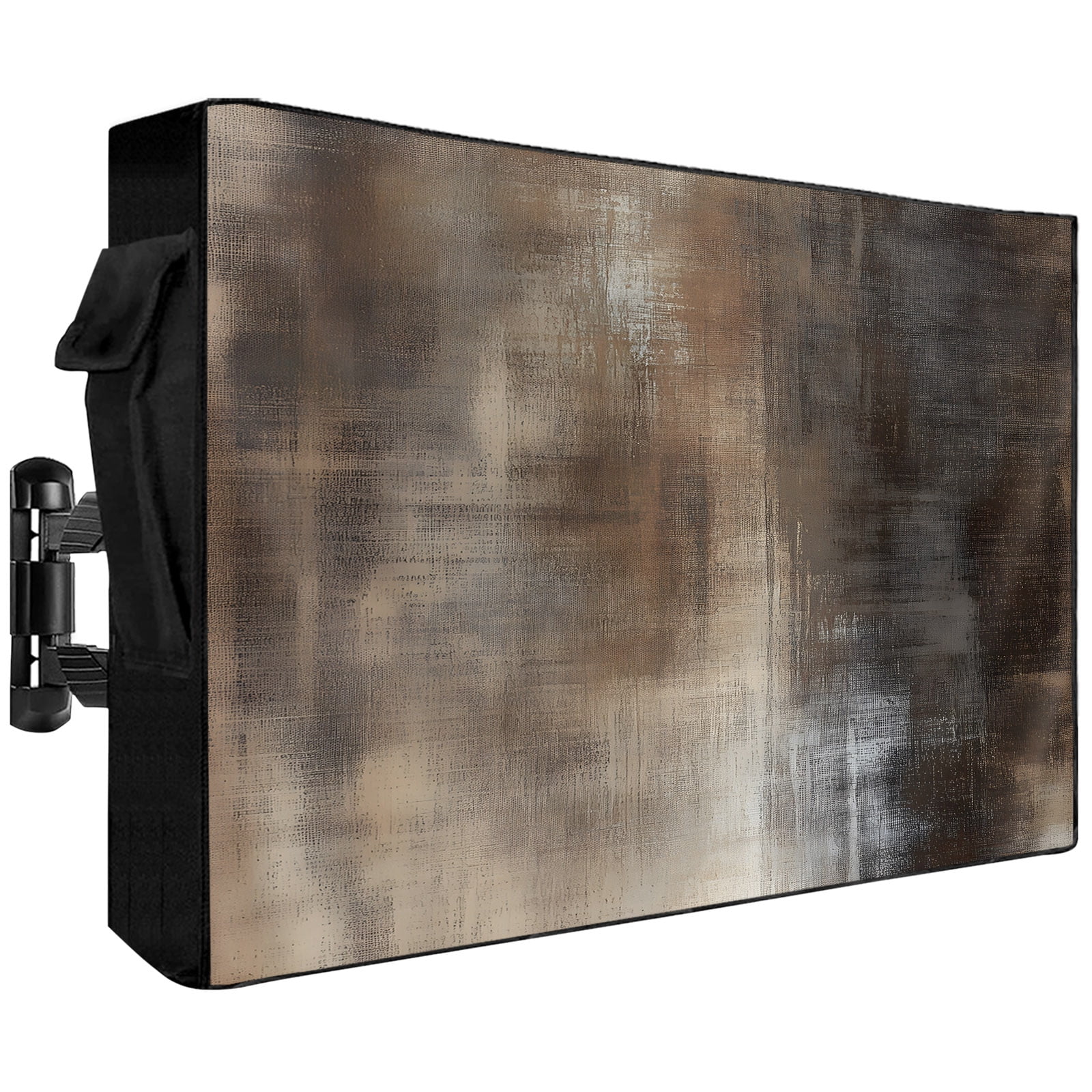 Abstract Brown Paint Outdoor TV Cover 40 to 43 inch Vintage Gradient ...